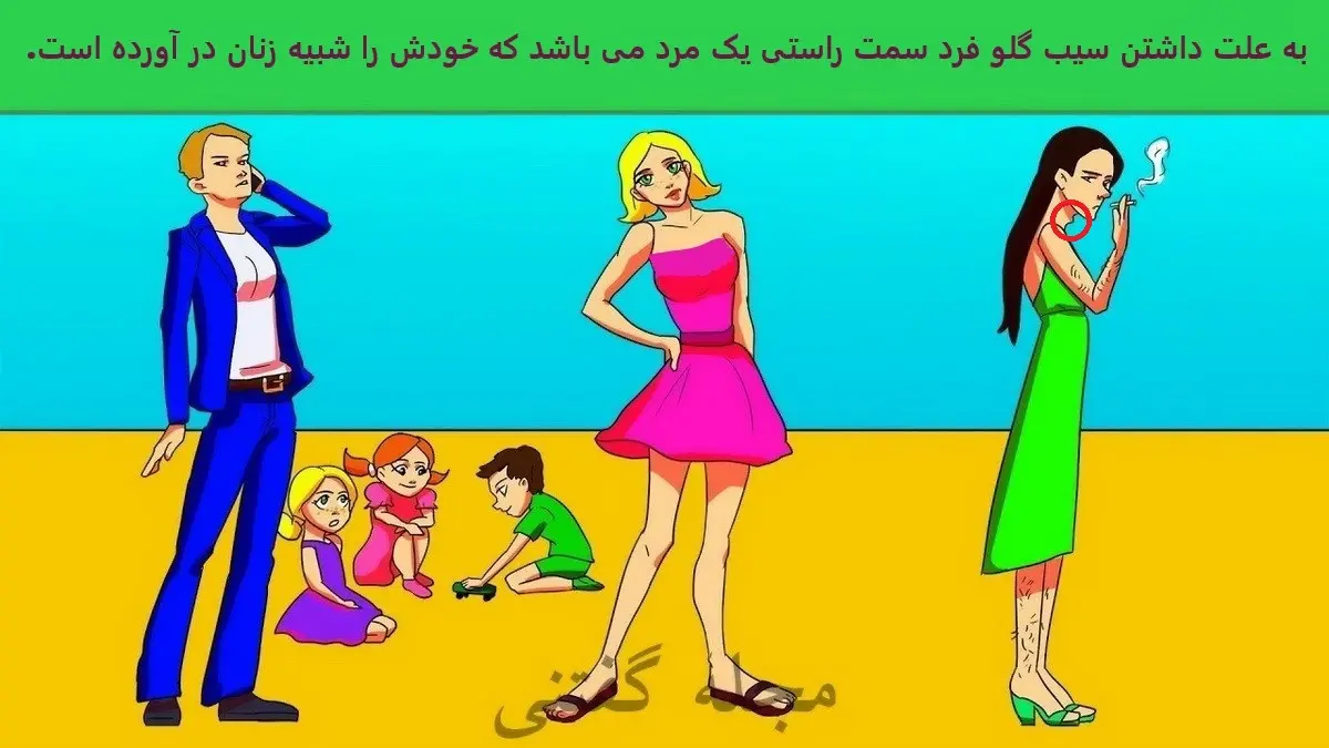 تست هوش تصویری اگه زرنگی بگو کدوم یکی از مادرهای زیر مرد هست